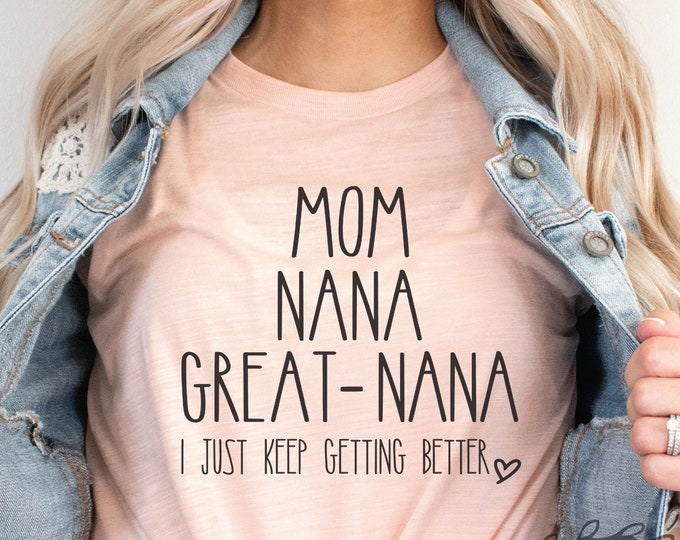 Gift for Nana Great Nana Great Nana Shirt Pregnancy - Etsy