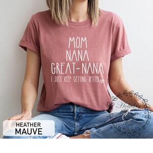 Gift for Nana Great Nana, Great Nana Shirt, Pregnancy Announcement ...