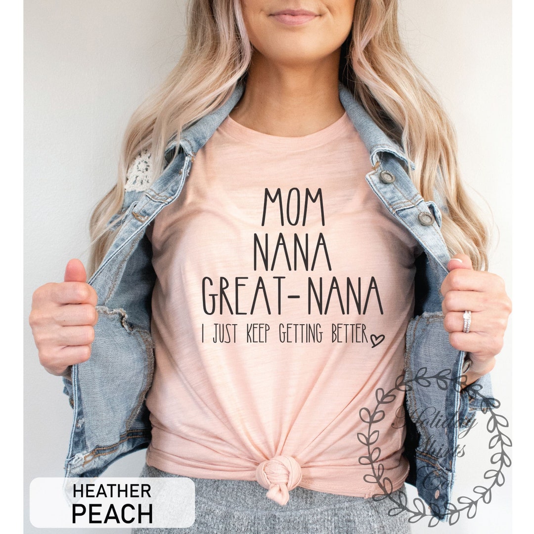 Gift for Nana Great Nana, Great Nana Shirt, Pregnancy Announcement ...