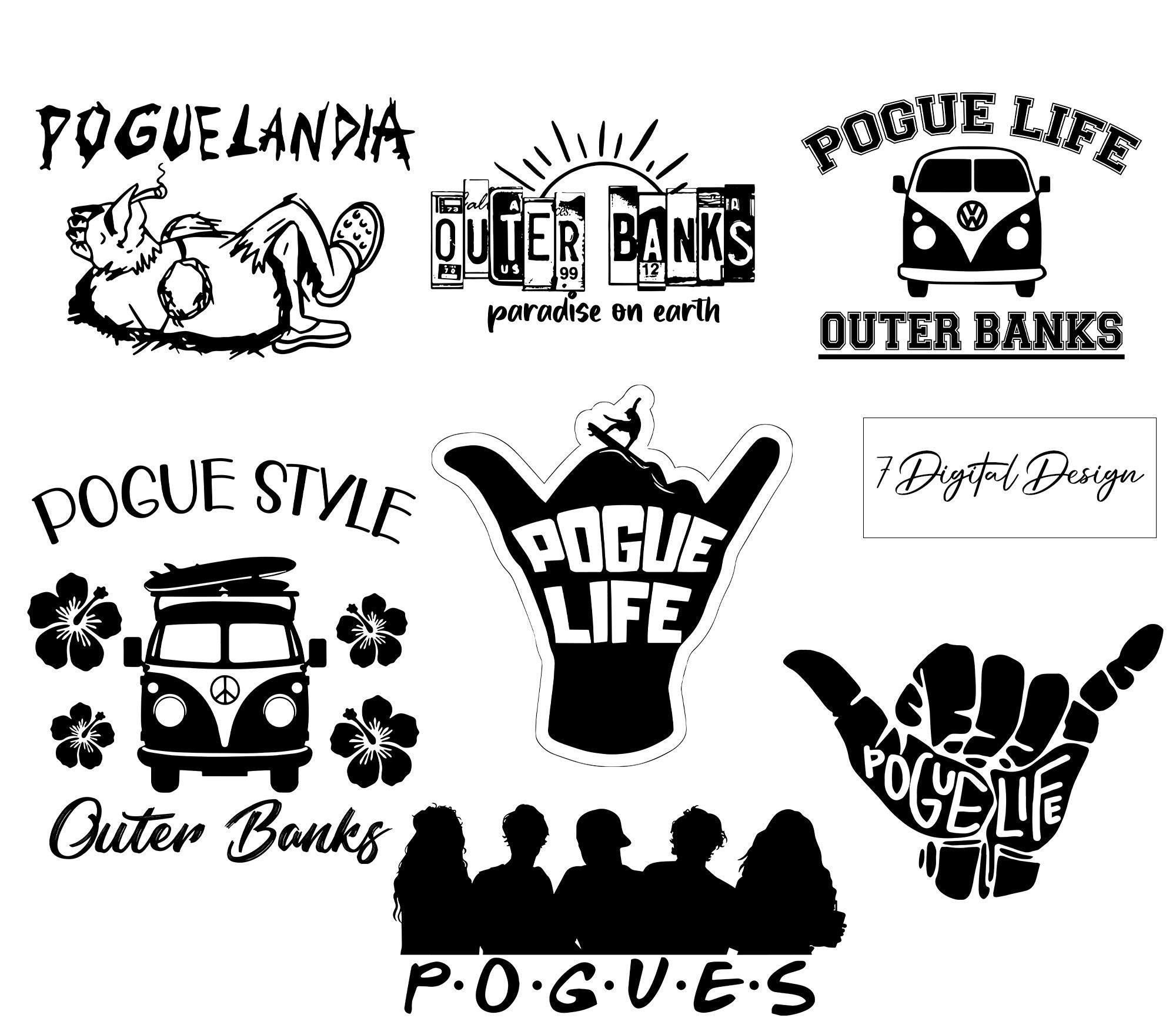 Outer Banks Pogue Life Svg, Paradise on Earth Svg, Outer Banks Svg ...