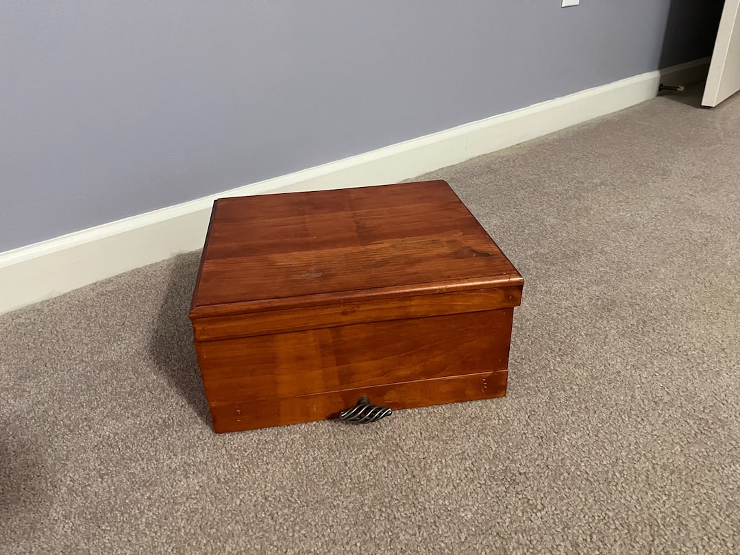 Handmade Wooden Box With Drawer 12 X 6 X 10 - Etsy