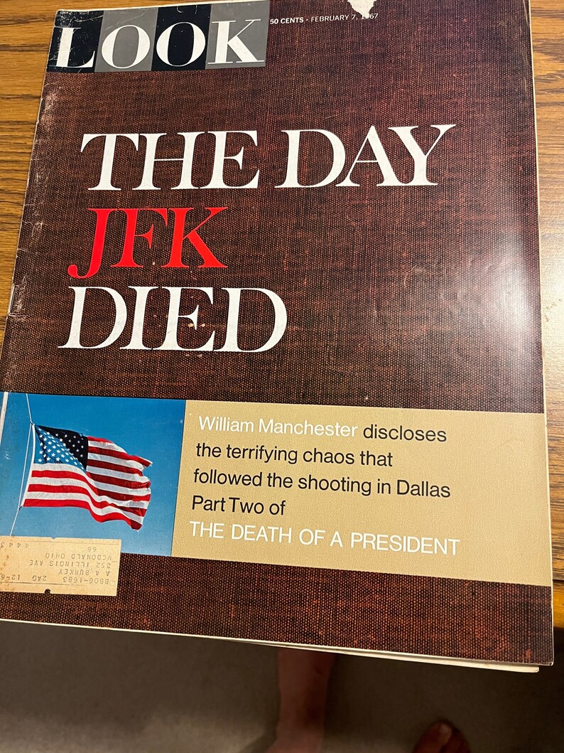JFK Memorial Issue, Day JFK Died, JFK Memorial Book, Flight From Dallas 1964 4 Look Magazines - Etsy