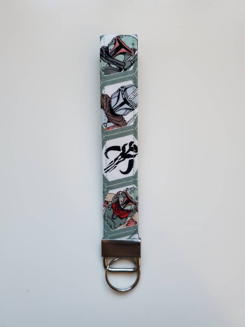 Boba Fett Mandalorian Star Wars Inspired Keychain Wristlet - Etsy