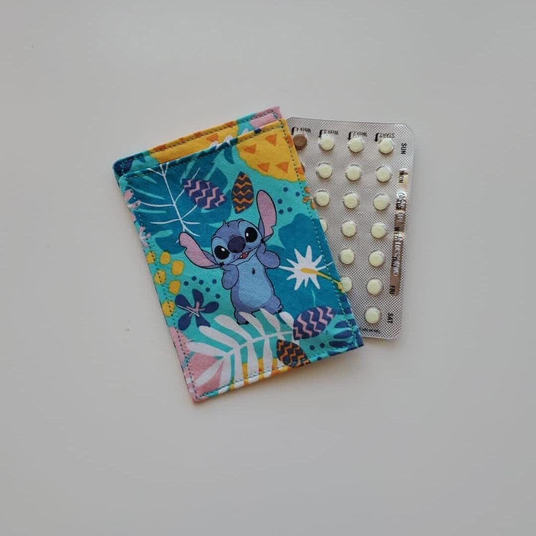 Cartoon Character Stitch Themed Birth Control Pill Sleeve | Birth ...