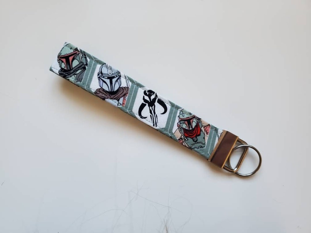 Boba Fett Mandalorian Star Wars Inspired Keychain | Wristlet | Keyfob ...