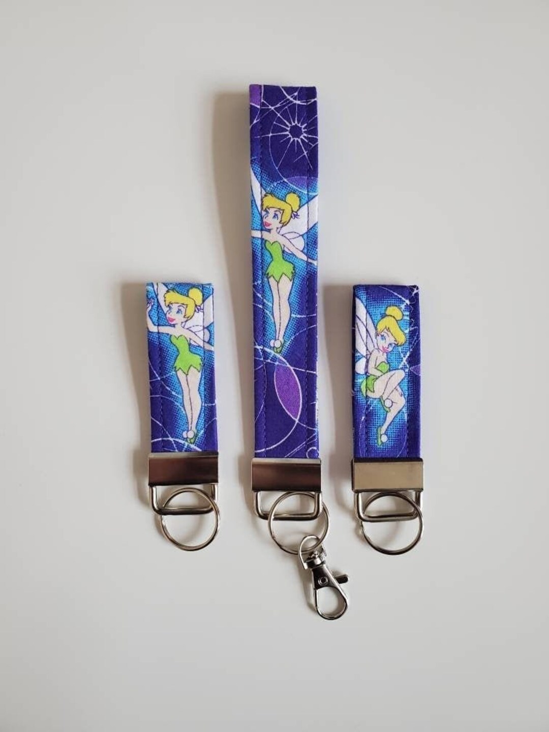 Tinkerbell Purple Wristlet Key Fob Keyfob Keychain Key Ring - Etsy UK