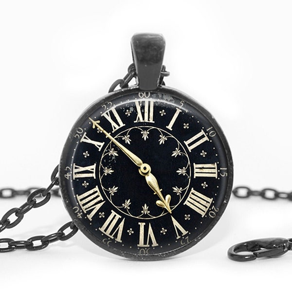 Clock Necklace - Etsy