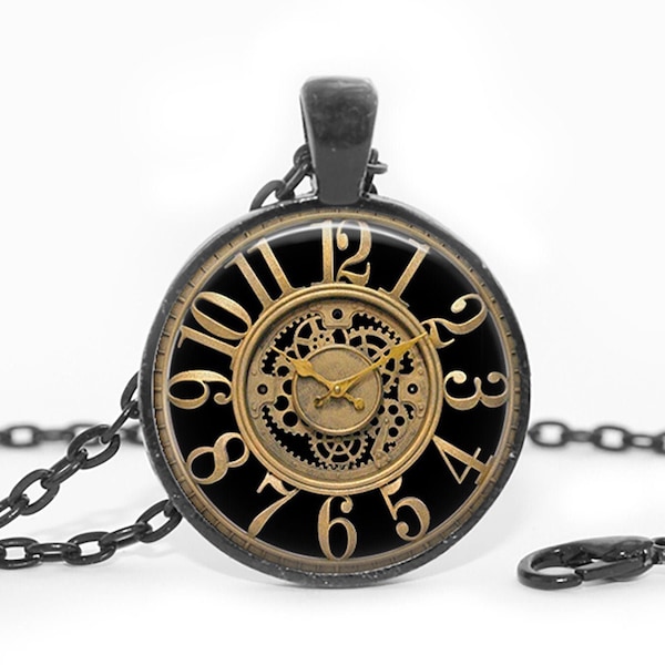 Clock Necklace - Etsy