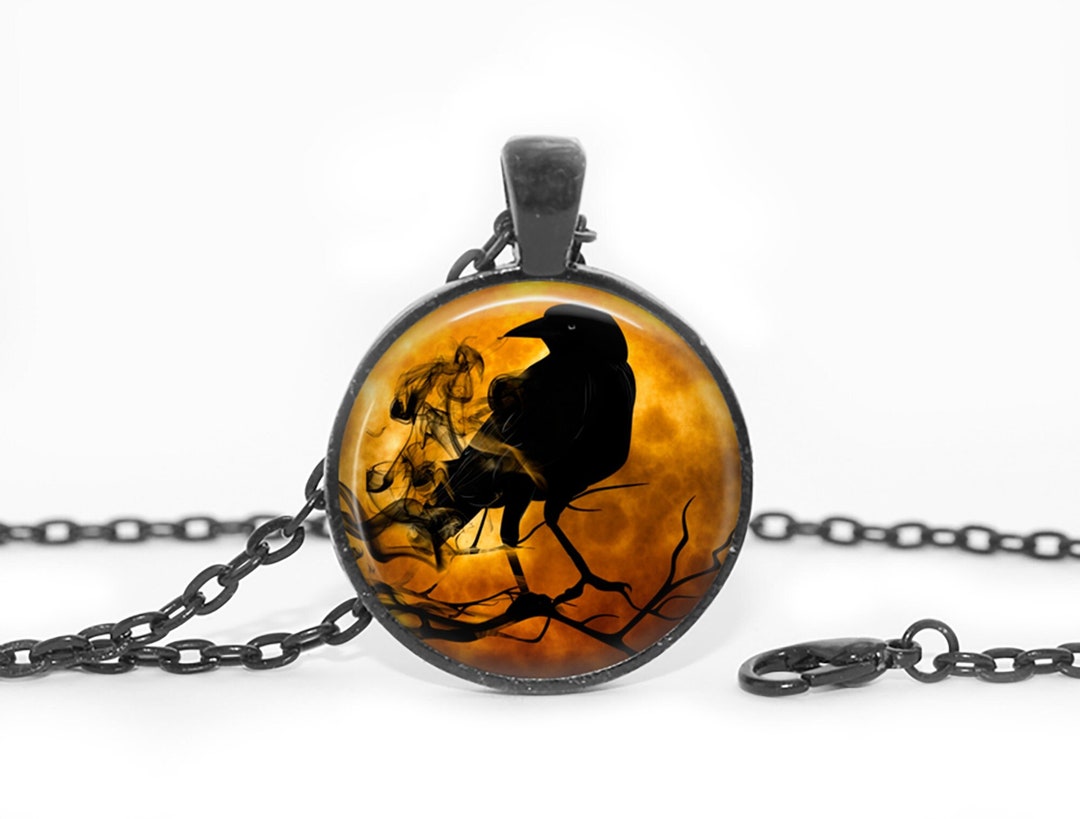 Raven Necklace Crow Necklace Raven Pendant Raven Jewelry Crow Necklace ...