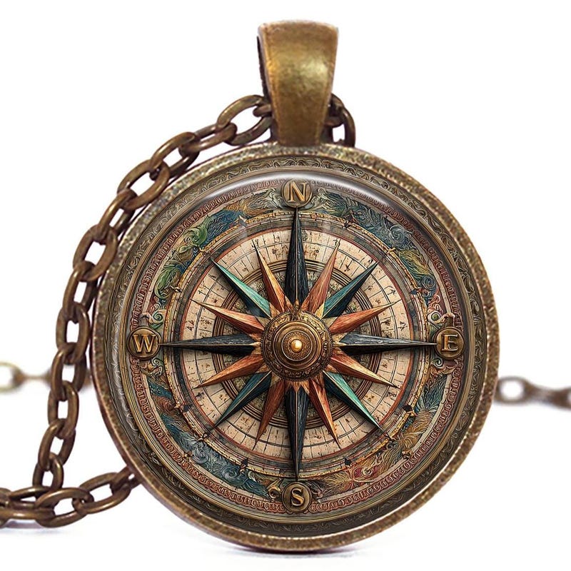 Compass Pendant - Etsy