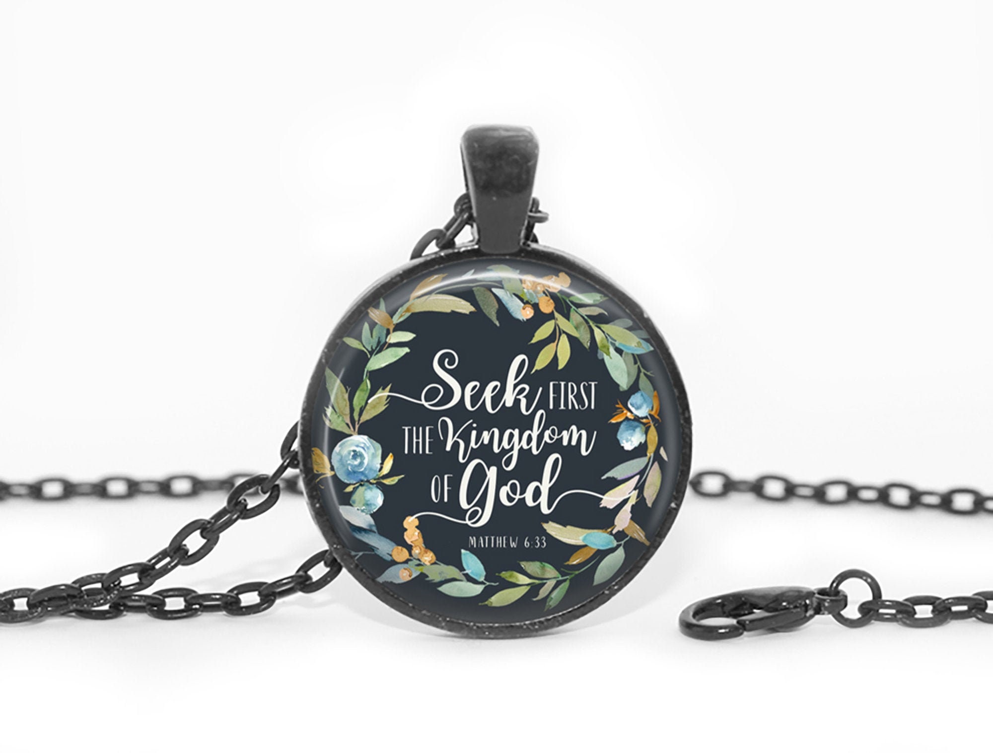 Bible Verse Necklace Bible Verse Pendant Inspirational Jewelry | Etsy