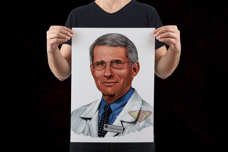 Dr Anthony Fauci Drawing, Digital Art Painting, Poster Print, Instant ...