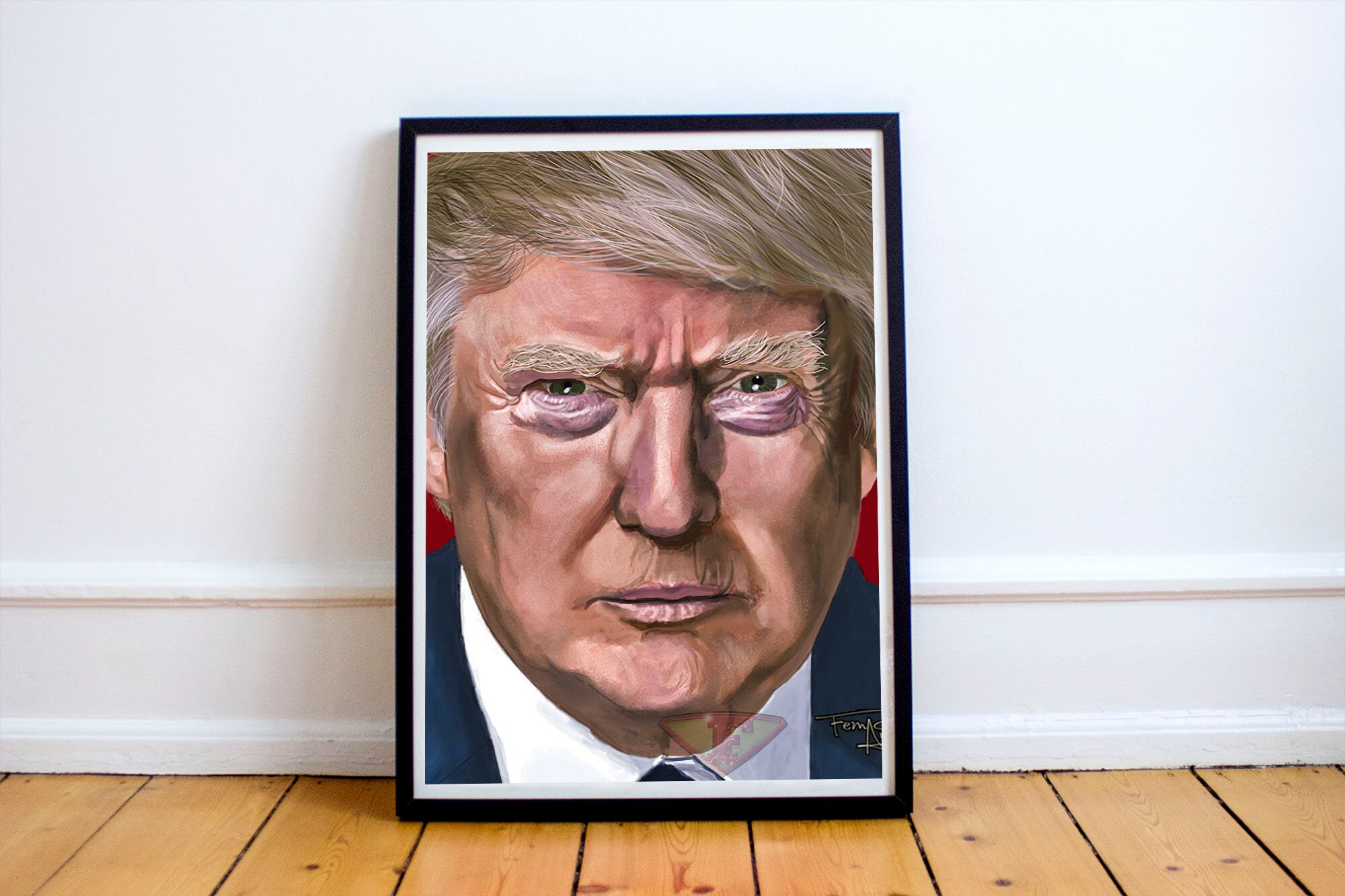 Donald J. Trump Drawing, Digital Art, Politicians Painting, Poster ...