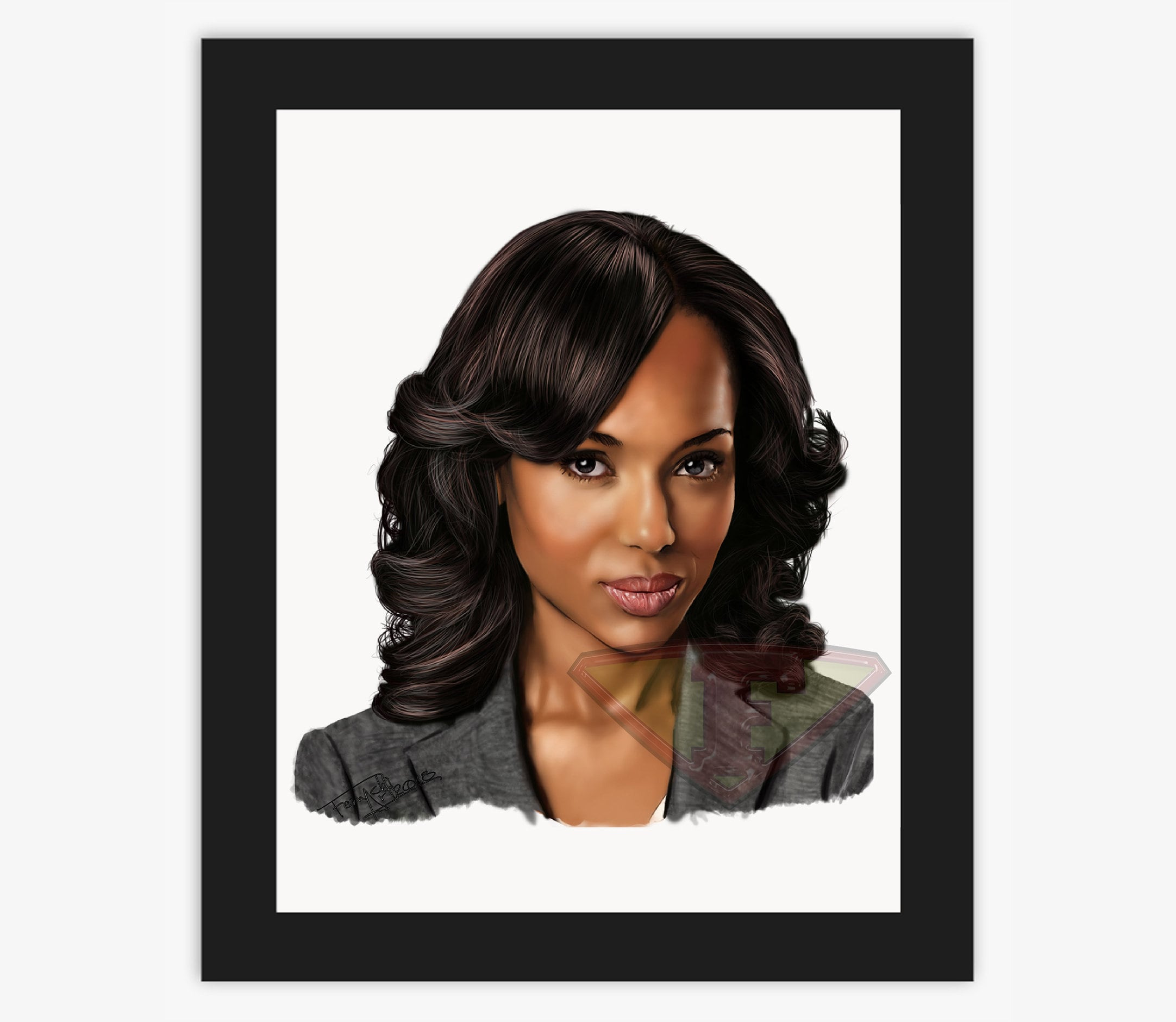 Olivia Pope Scandal, Kerry Washington Drawing, Digital Art, TV Show ...
