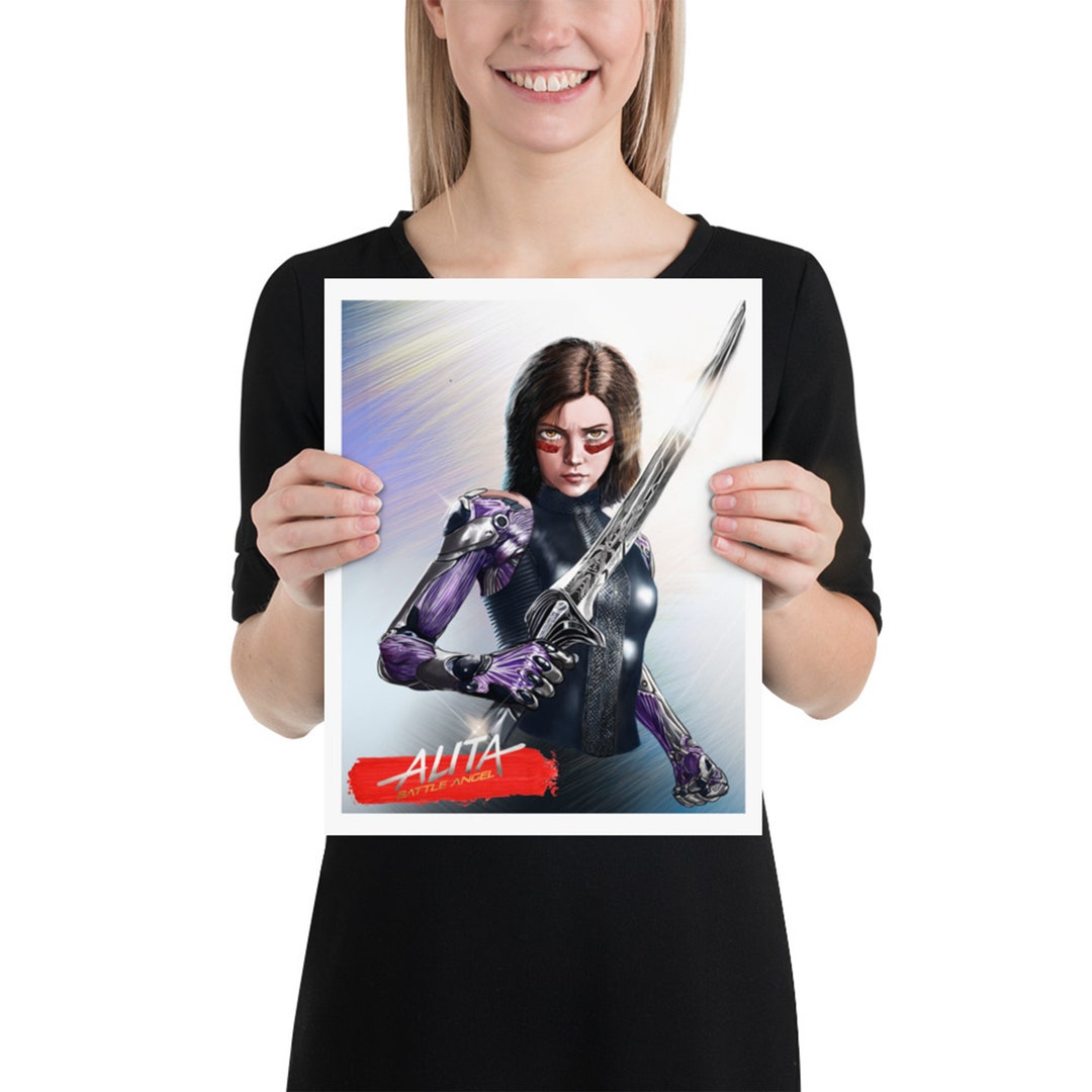 ALITA Battle Angel Drawing, Rosa Salazar Wall Art Poster - Etsy