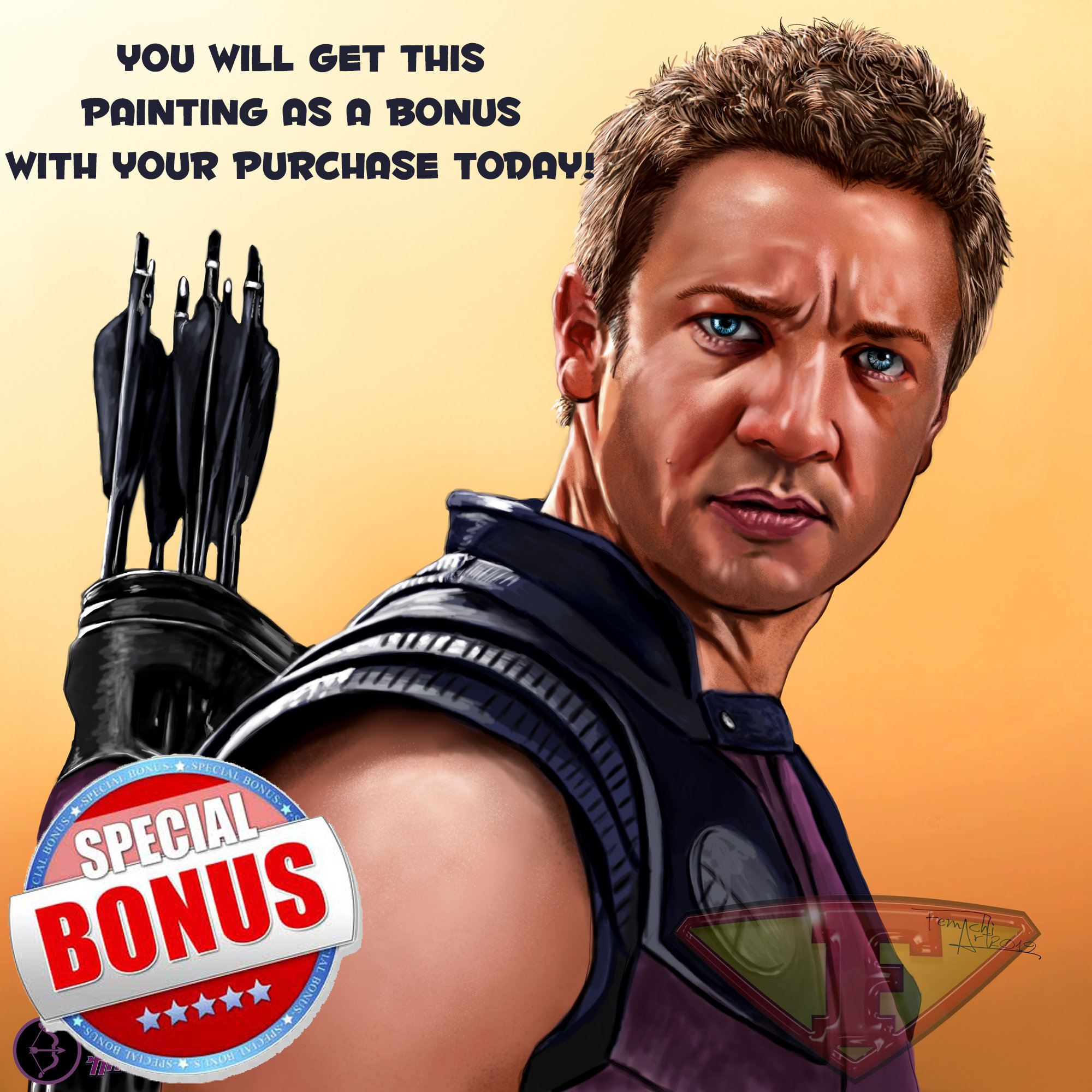 Hawkeye Drawing, Clint Barton, Jeremy Renner Digital Art, Superhero ...