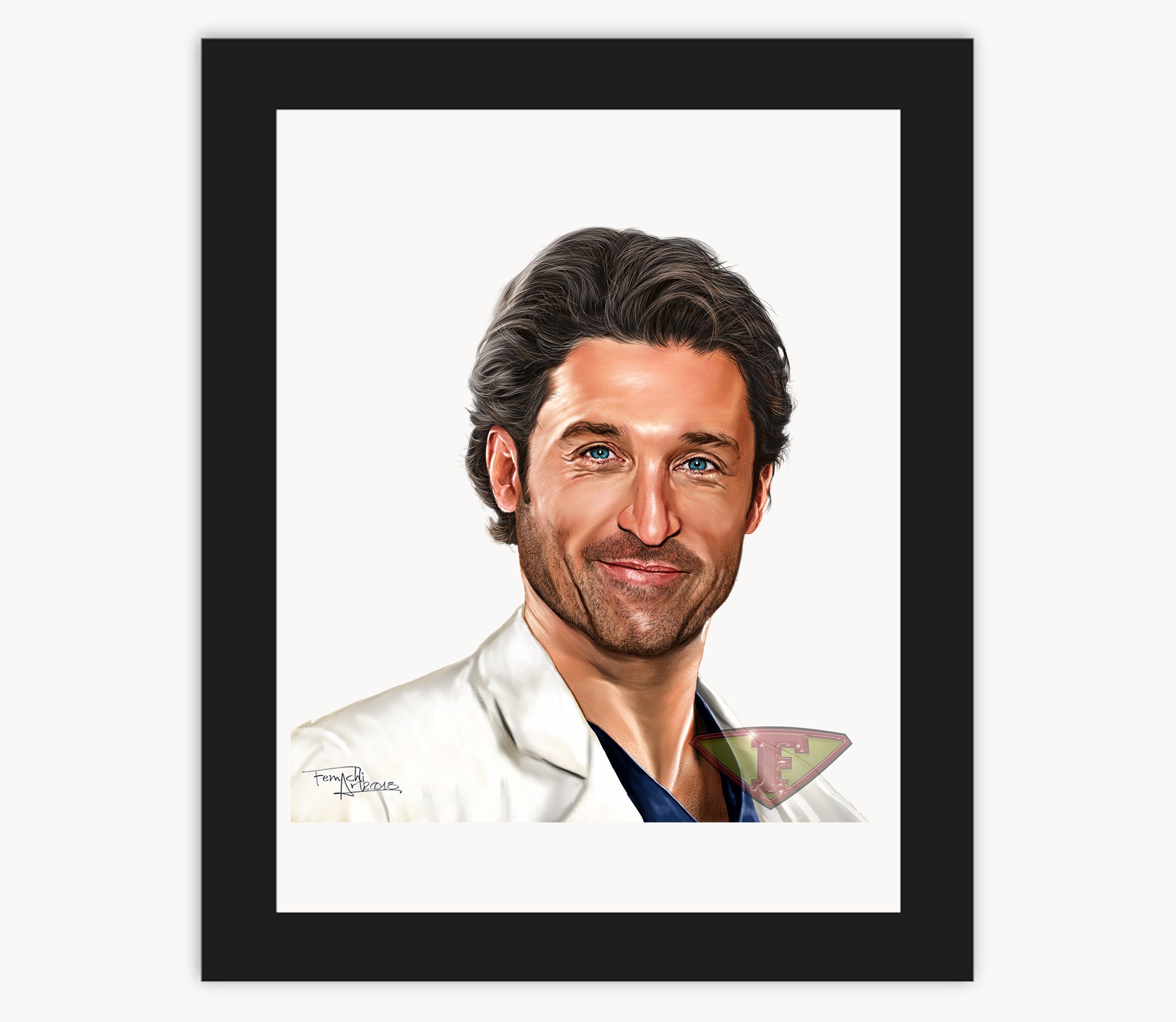 Dr. Derek Shepherd, Mcdreamy, Patrick Dempsey, Grey's Anatomy Drawing ...