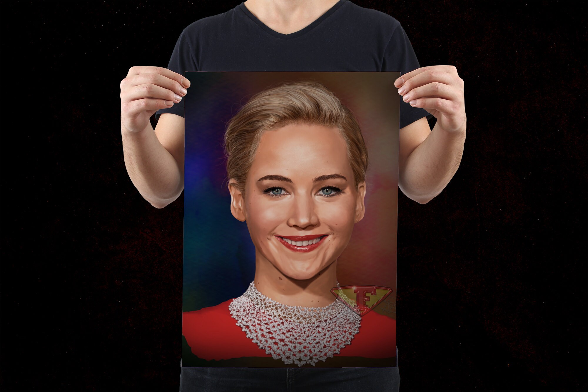 Jennifer Lawrence, Fan Art, Digital Art, Celebrity Painting, Poster ...