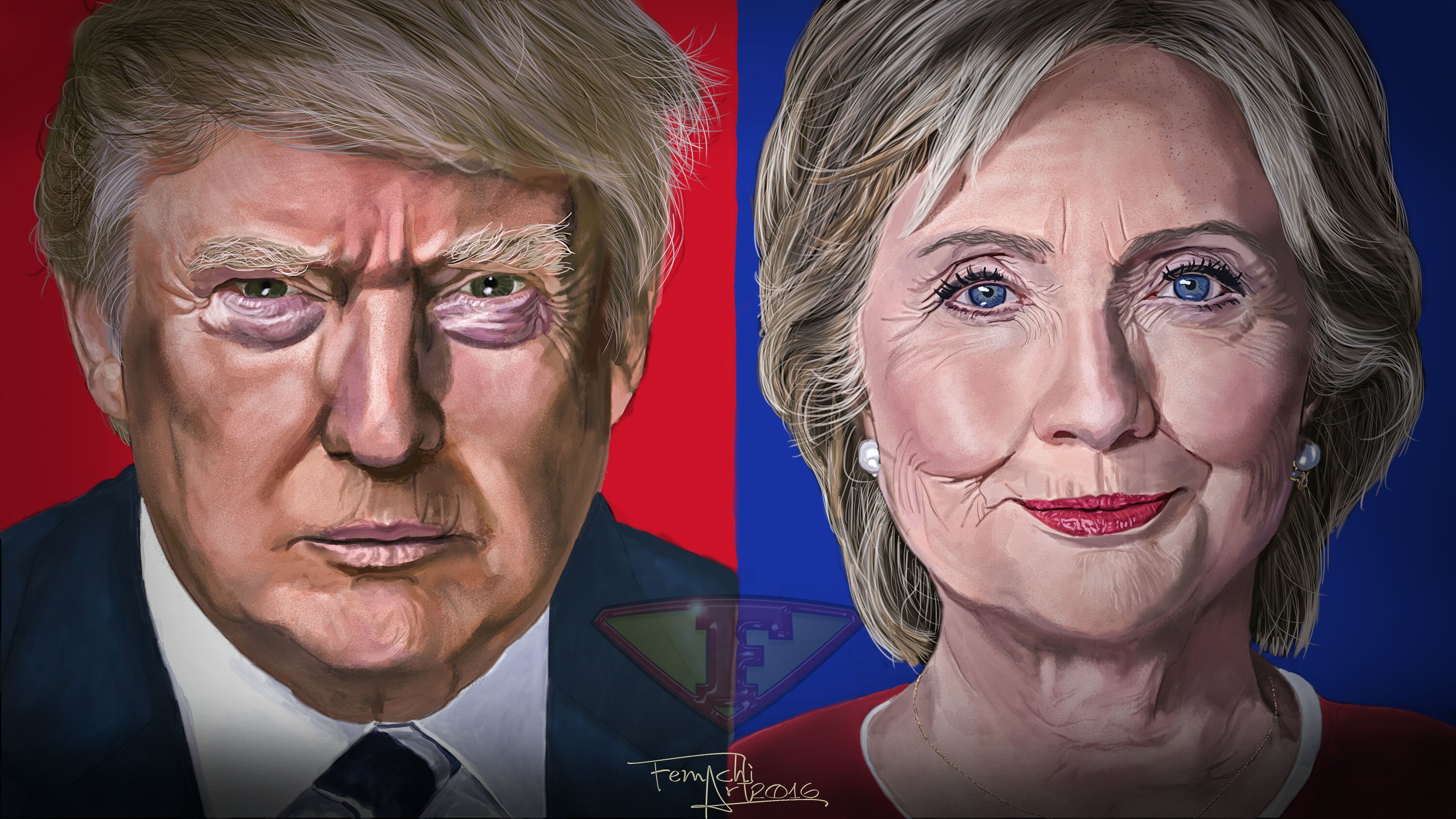 2016 US Presidential Elections Drawing, Digital Art, Politicians ...