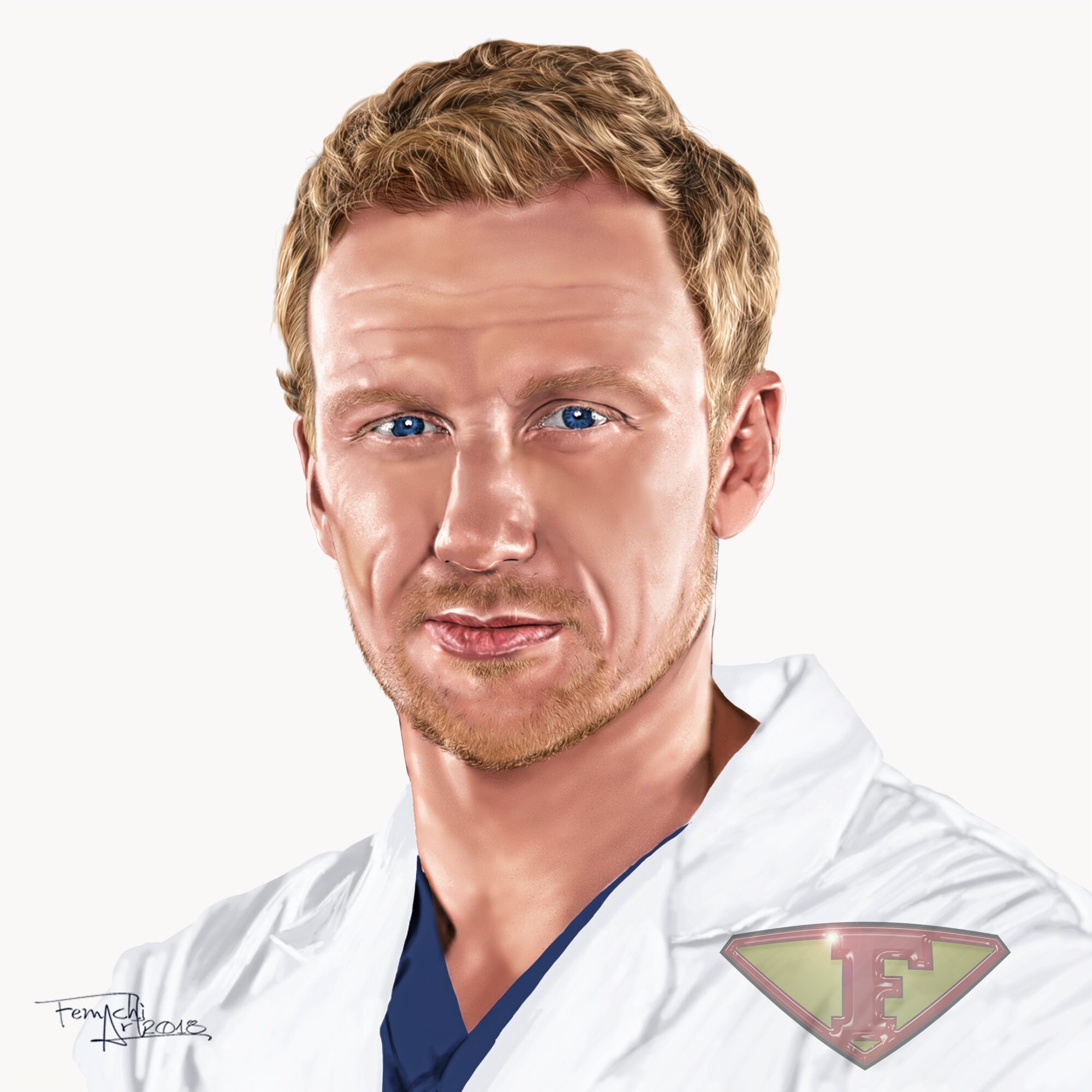 Dr Owen Hunt, Kevin Mckidd, Grey's Anatomy Drawing, Digital Art, TV ...