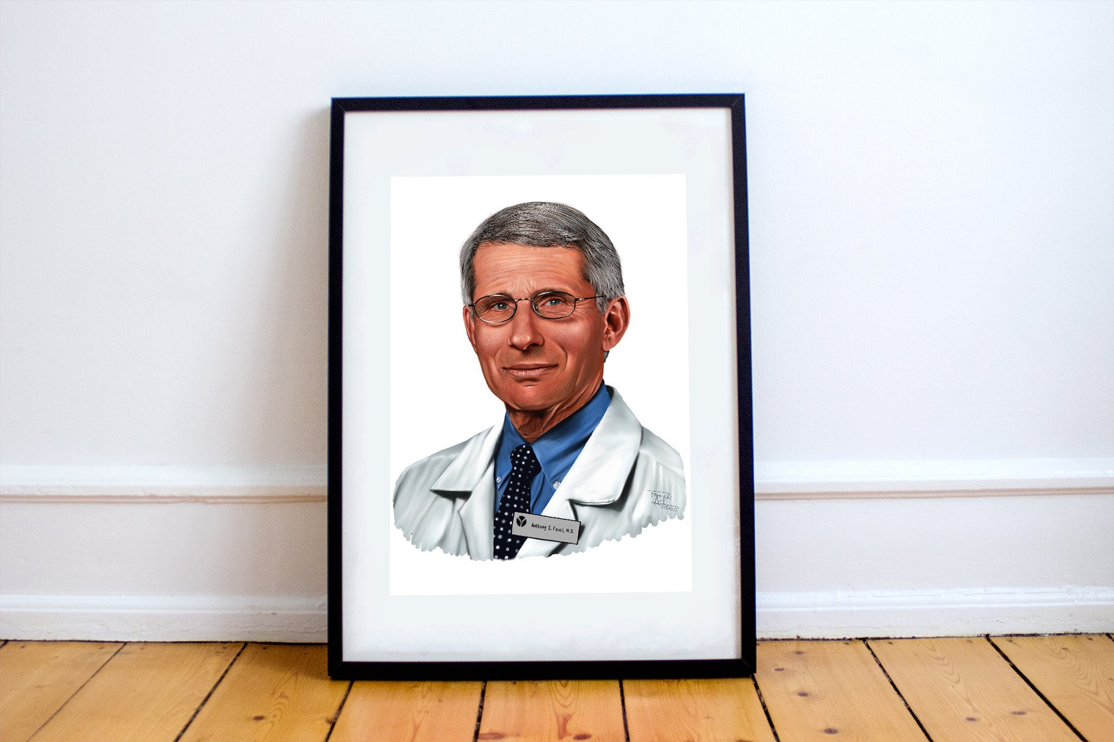 Dr Anthony Fauci Drawing, Digital Art Painting, Poster Print, Instant ...