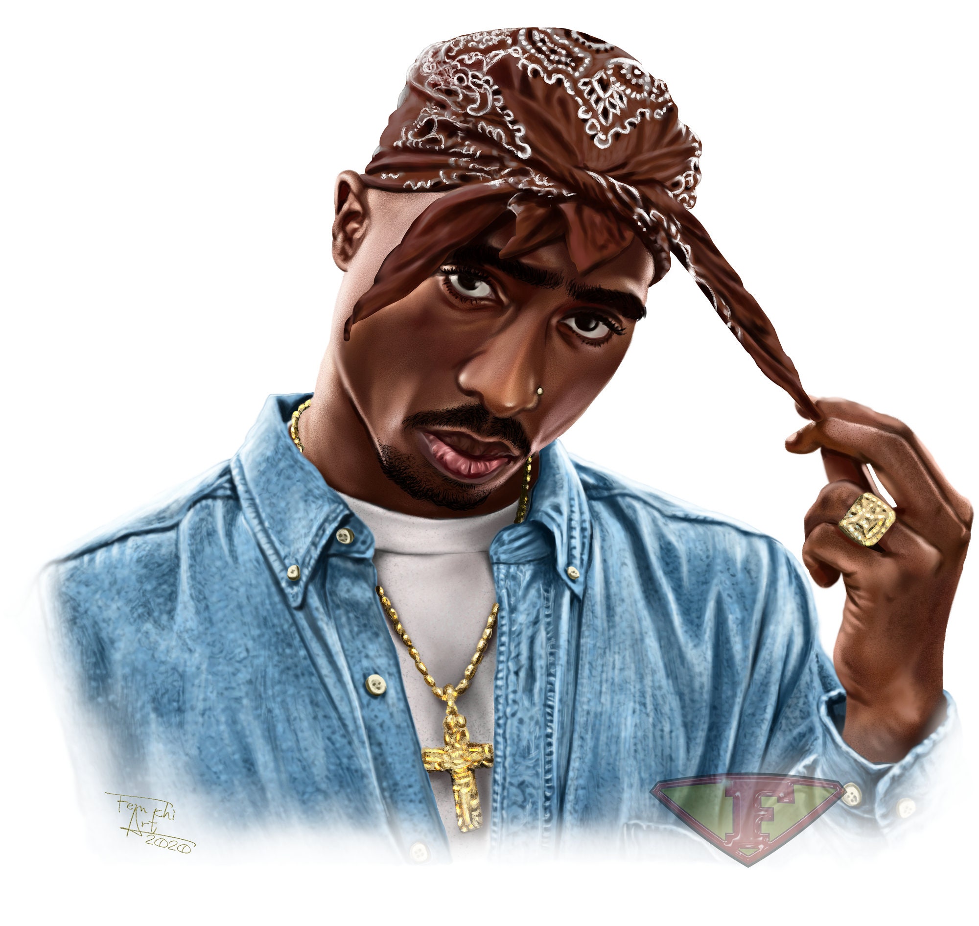 Tupac 2pac Fan Art Digital Art Celebrity Painting Poster - Etsy
