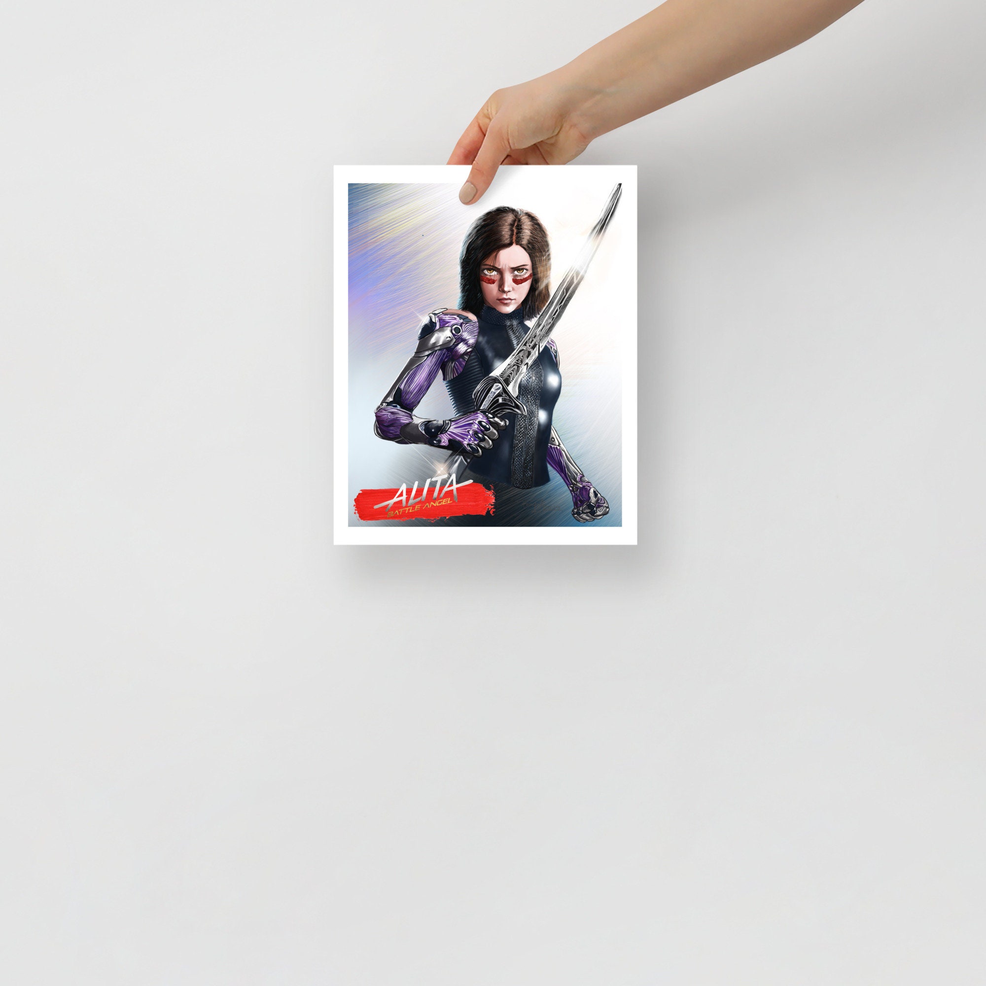 ALITA Battle Angel Drawing, Rosa Salazar Wall Art Poster - Etsy