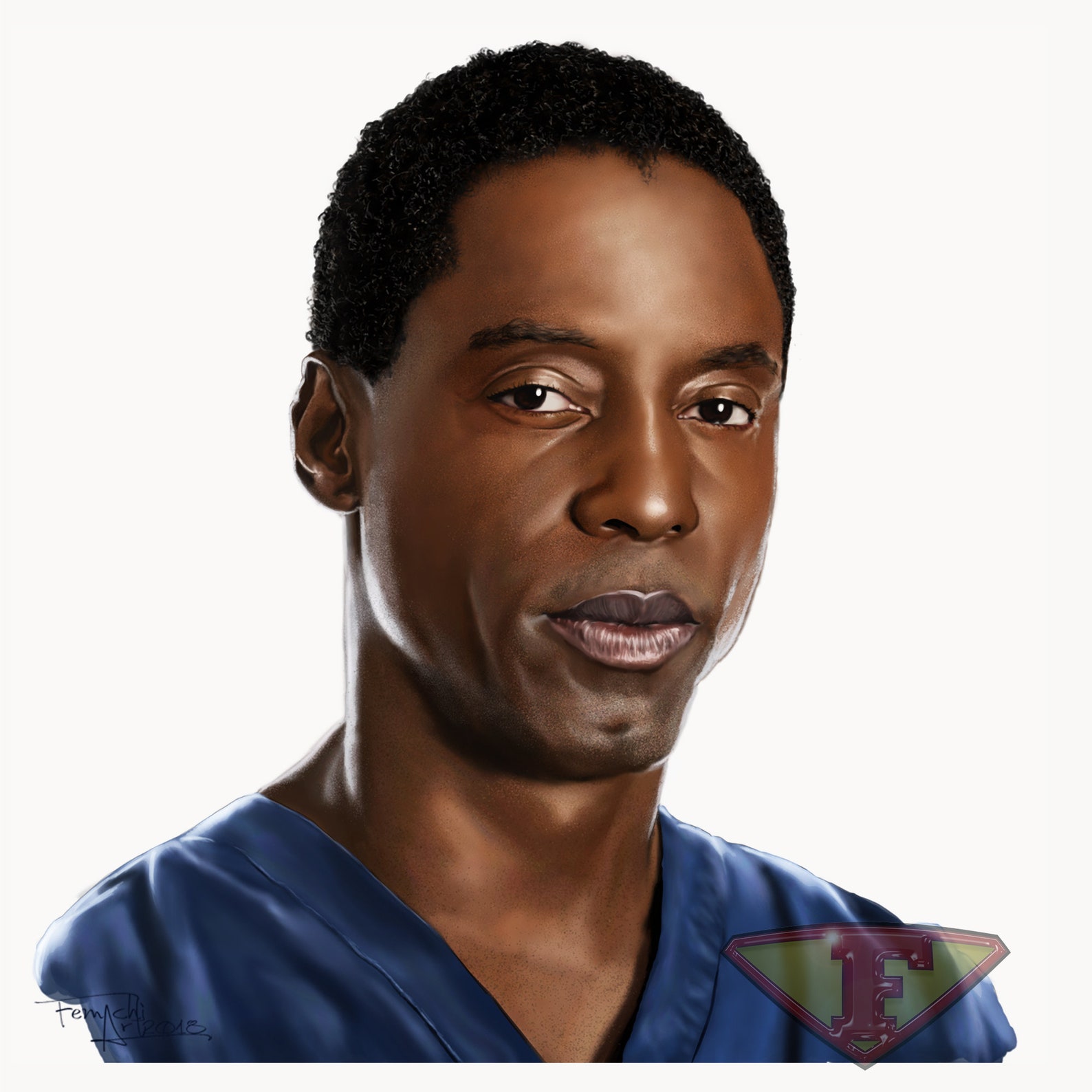 Dr Preston Burke, Isaiah Washington, Grey's Anatomy Drawing, Digital ...