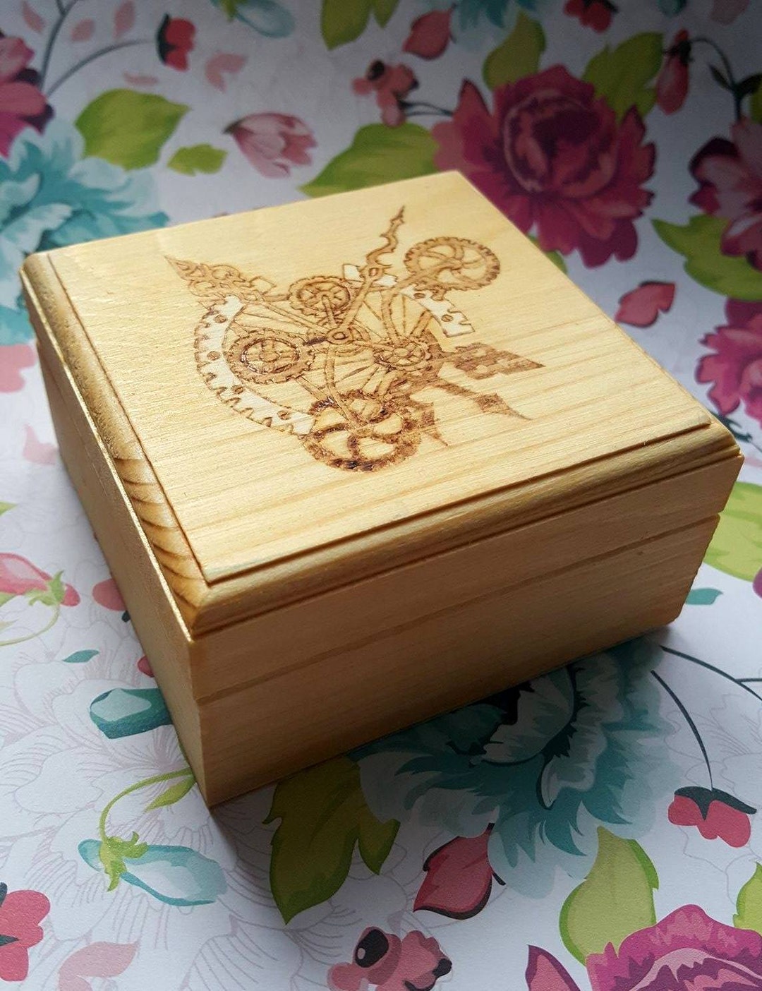 Steampunk Gears and Cogs Wood Jewelry Trinket Box Gears - Etsy