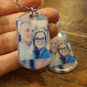 Keychain - 2 Custom Photo Keychains Use YOUR Photos, Photo Key Chain ...