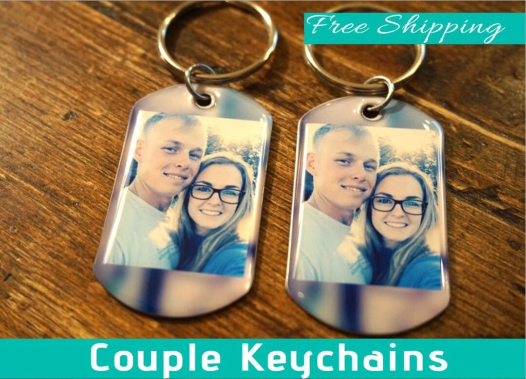 Keychain - 2 Custom Photo Keychains Use YOUR Photos, Photo Key Chain ...