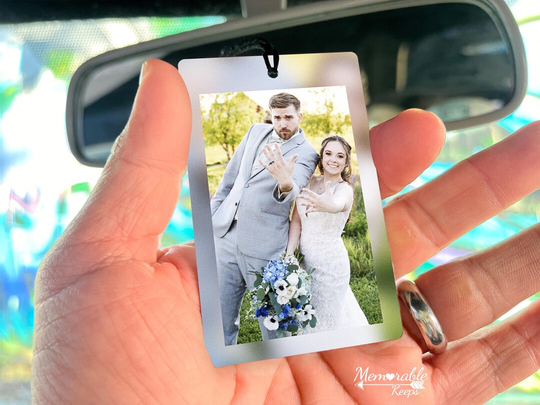 Personalized Hanging Car Picture - Husband Photo Car Ornament, Car ...