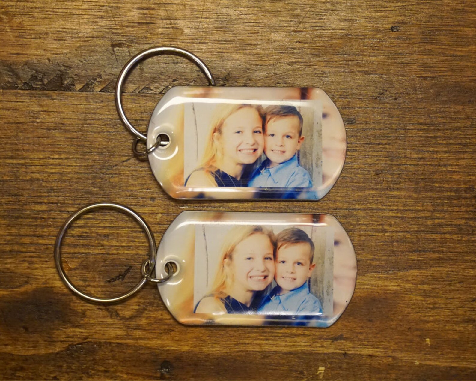 2 Photo Keychain FREE SHIPPING Picture Keychain Custom - Etsy