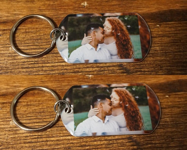 2 Keychains Use YOUR Photos photo key chain custom keychain | Etsy