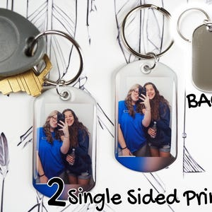 Personalized Custom Photo Keychain Set, Picture Matching Keychains for ...