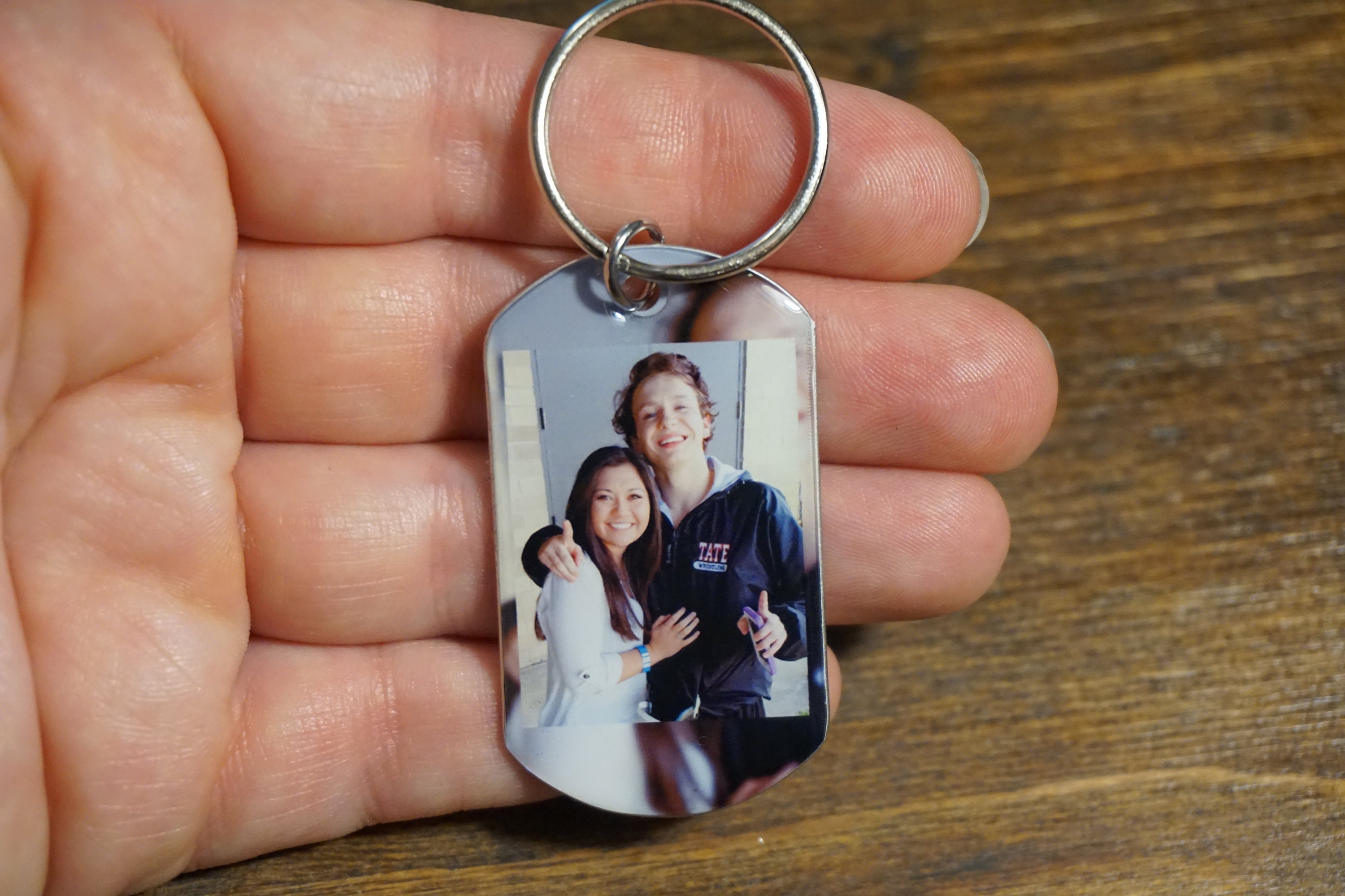 Photo Keychain FREE SHIPPING, Picture Keychain, Custom Keychain Photo ...