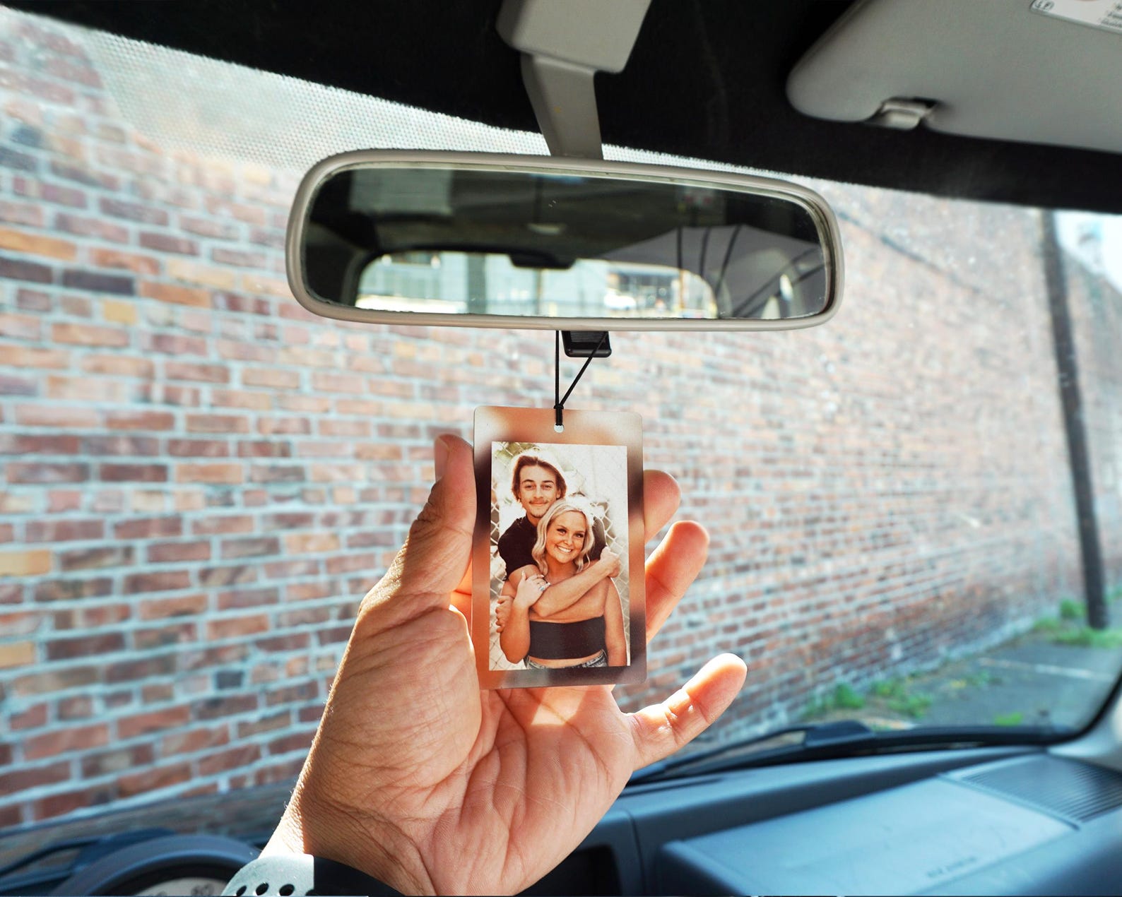 Custom Car Mirror Charm | Personalised Photo Ornaments | Rear View ...