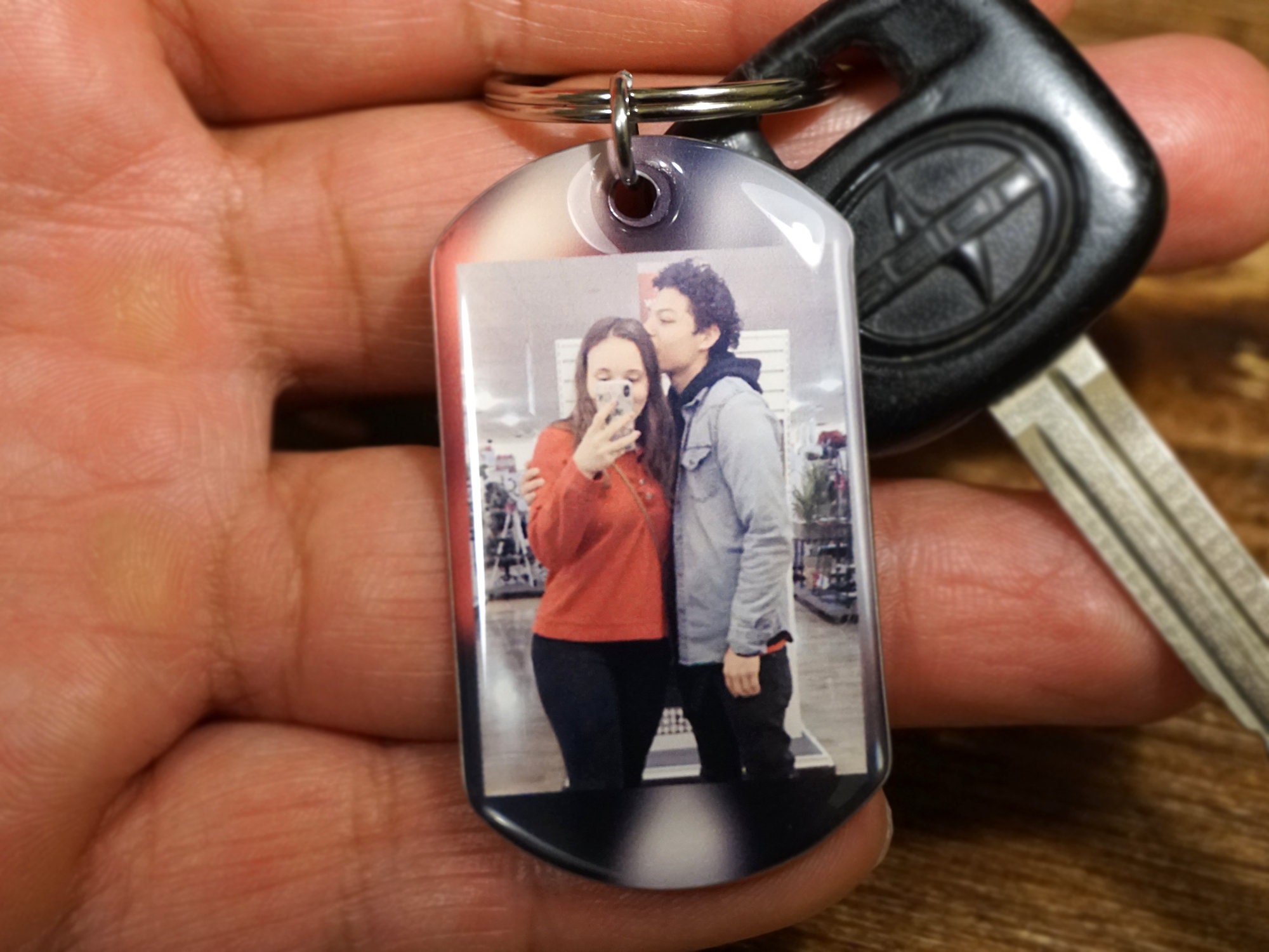 Photo Keychain Long Distance Relationship Gift for | Etsy