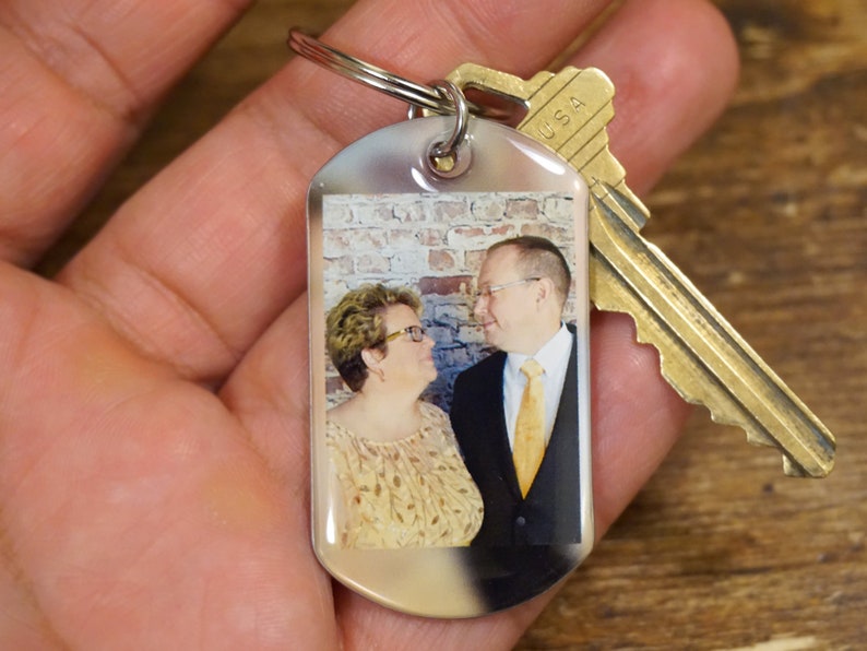 1 Custom Photo Keychain Use YOUR Photo Photo Key Chain | Etsy