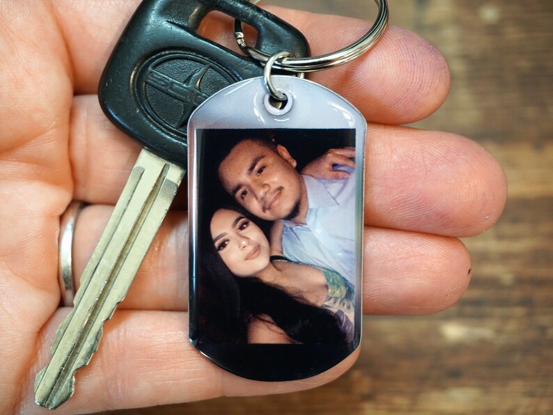 1 Custom Photo Keychain Use YOUR Photo Photo Key Chain | Etsy
