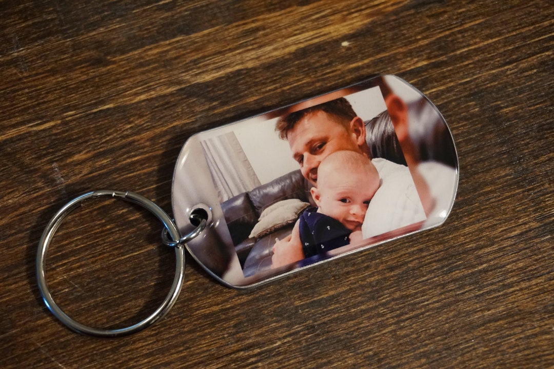 Fathers Day Gift Dad Keychain, Key Chain, Keychains, Key Rings. Photo ...