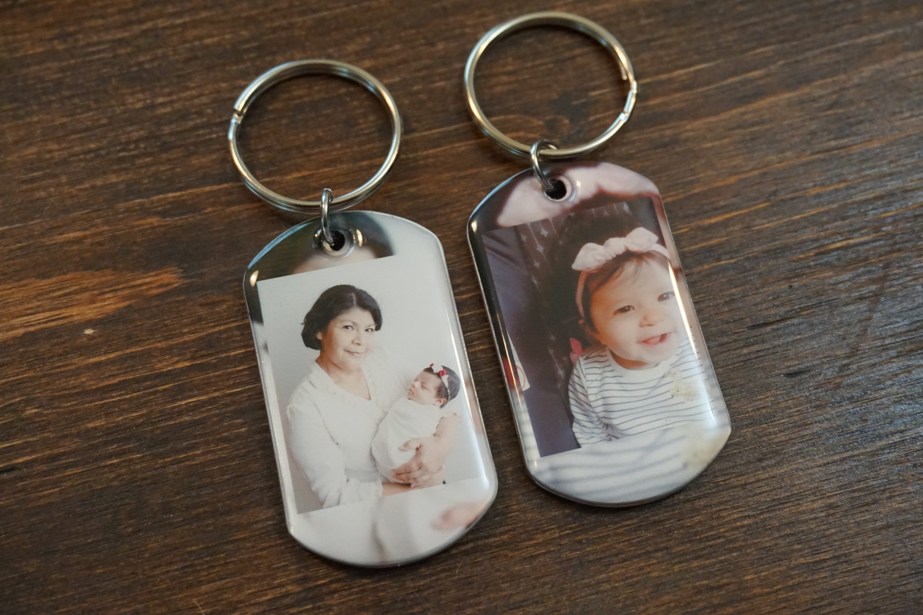 2 Photo Keychain FREE SHIPPING Picture Keychain Custom | Etsy