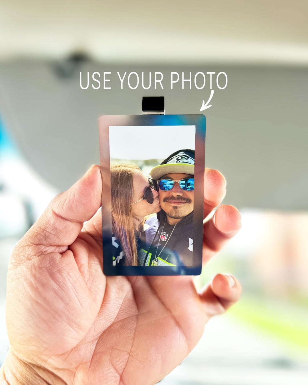 Personalized Photo Car Visor Clip – Custom Metal Sun Visor Decor ...