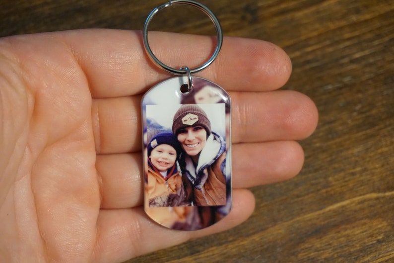 Custom Keychain. Personalized Key Fob. Handmade in USA. Photo Keychain ...