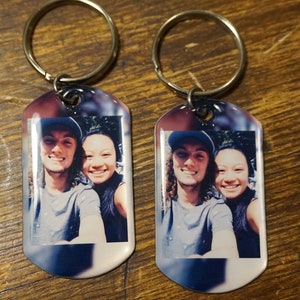 2 Personalized Keychains FREE SHIPPING Custom Picture Key - Etsy