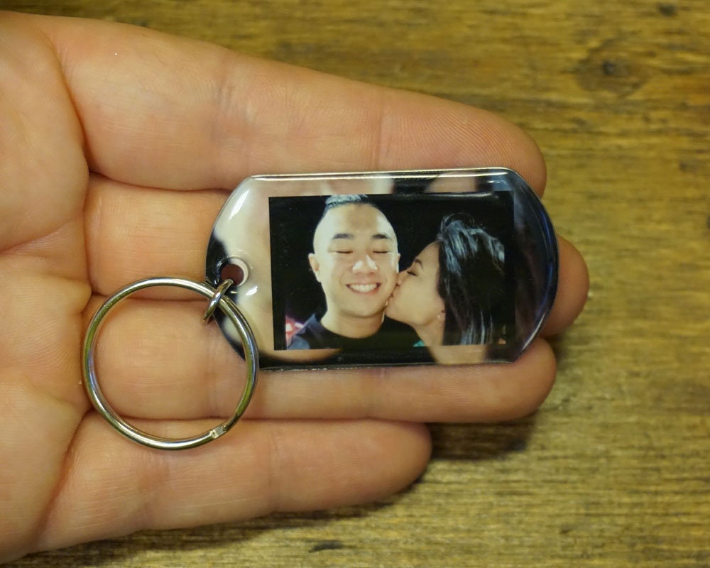 1 Photo Keychain FREE SHIPPING, Picture Keychain, Custom Keychain Photo ...