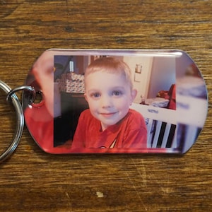 Photo Keychain - Picture Keychain, Custom Key Chain Photo, Personalized ...