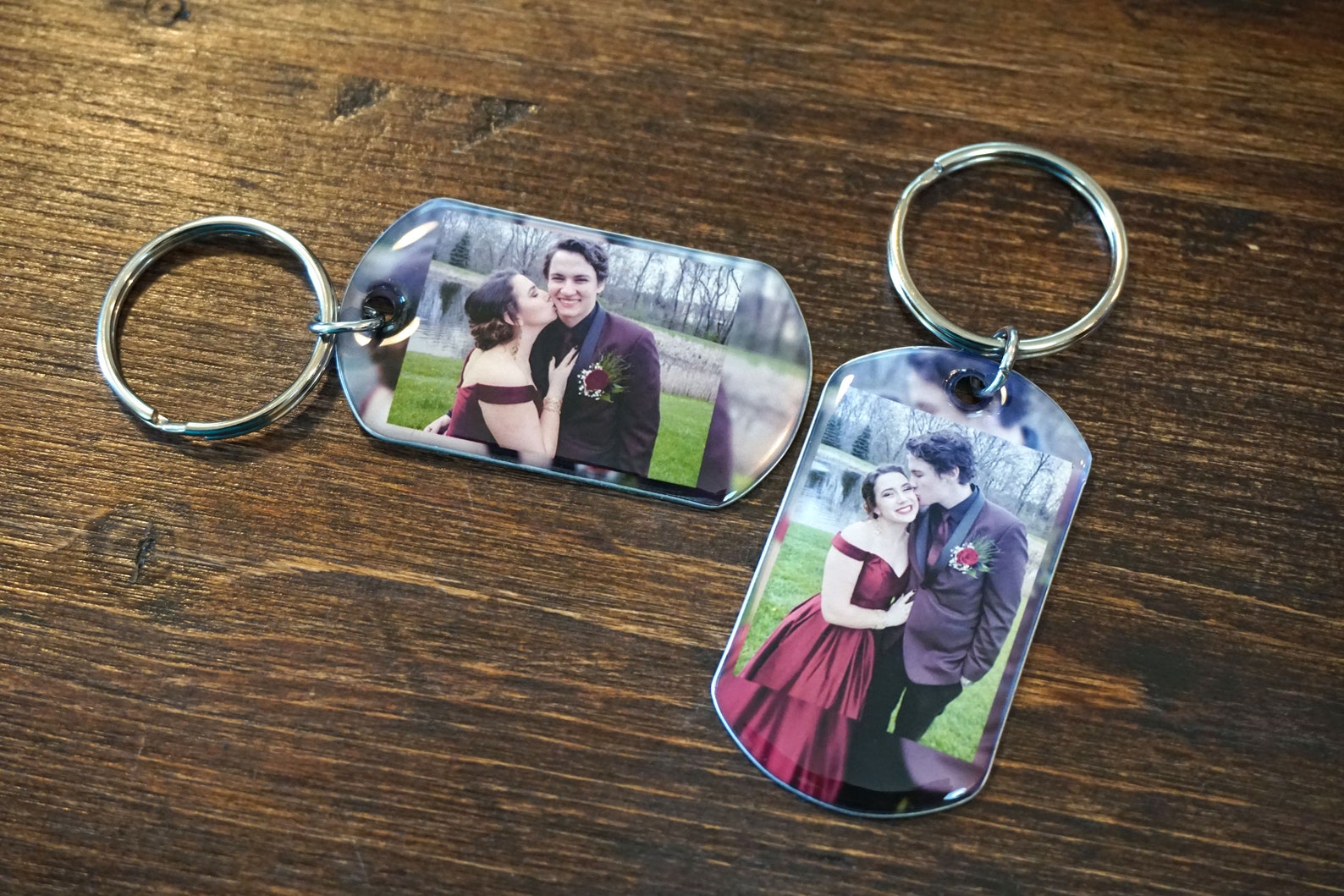 2 Photo Keychain FREE SHIPPING Picture Keychain Custom - Etsy