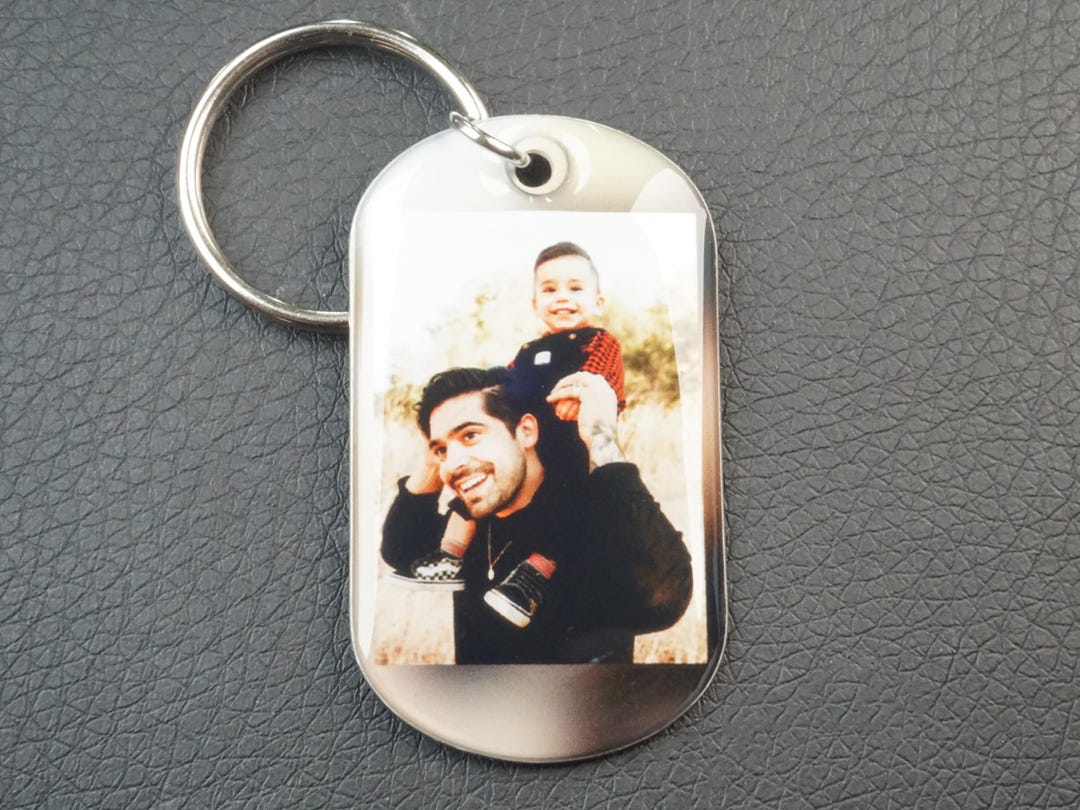 Personalized Father's Gift - Dad Keychain, Picture Keychain for Dad ...