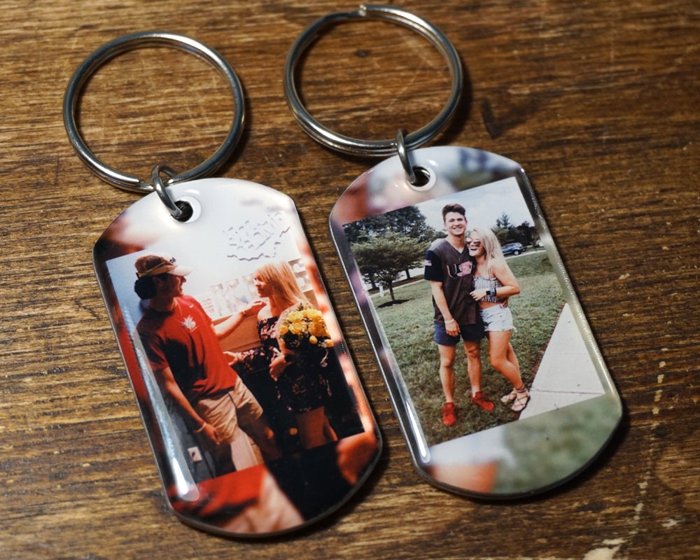 2 Keychains Use YOUR Photos Photo Key Chain Custom Keychain | Etsy